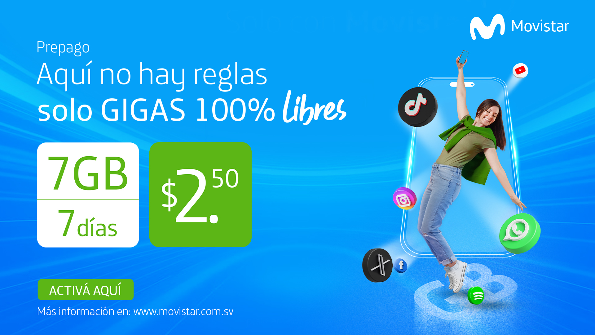 Movistar El Salvador presenta sus nuevos paquetes prepago #Libres ...